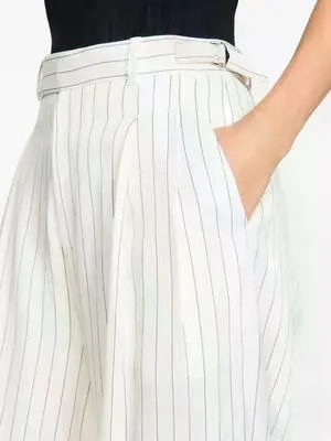 Sandro Belted Striped Wide-leg Trousers