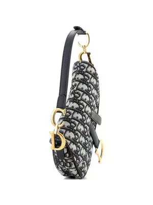 Dior Saddle Handbag Oblique Canvas Mini Shoulder Bag - Blue