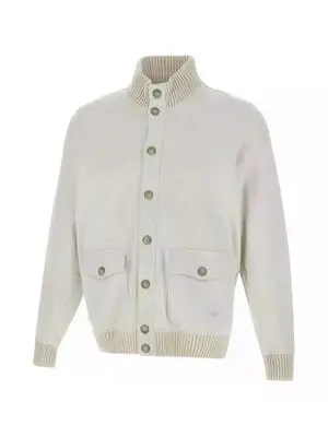 FAY Ribbed Trim Jacket With Flap Pockets