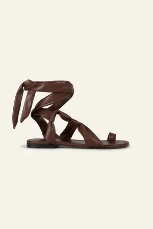 Ba&sh Covilla Knotted Flat Sandals - Brown