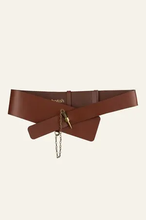 Ba&sh Baina Leather Belt - Natural