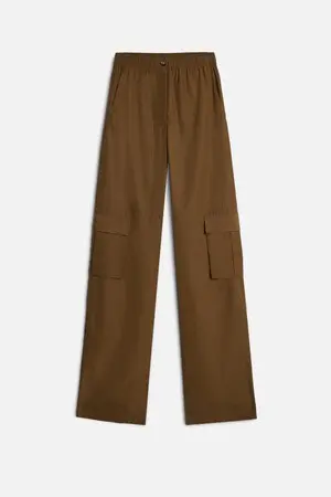 7 For All Mankind Cargo Wide Leg Pants - Brown