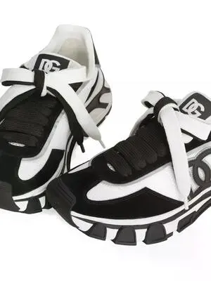 Dolce & Gabbana Dg Country Road Nylon And Leather Sneakers - White