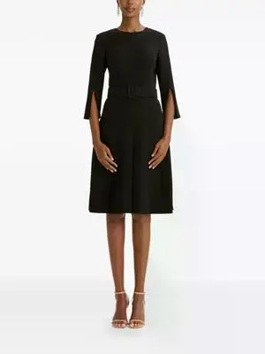 Oscar De La Renta Split-sleeve Wool-blend Dress