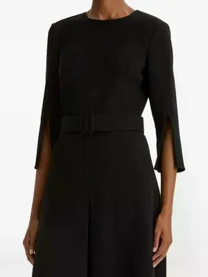 Oscar De La Renta Split-sleeve Wool-blend Dress
