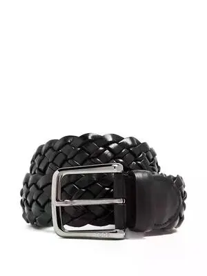 TOD'S Woven Buckle Belt - Black
