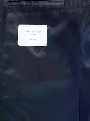 Boglioli Pinstripe-pattern Double-breasted Suit - Blue