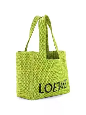 Loewe Paula's Ibiza Logo Convertible Raffia Medium Tote Bag