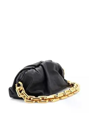 Bottega Veneta The Chain Pouch Leather Shoulder Bag - Black