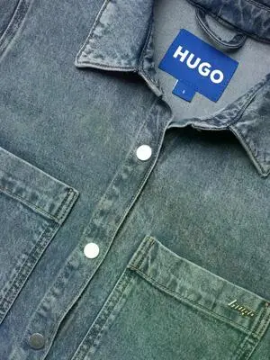 Hugo Buttoned Denim Mini Dress