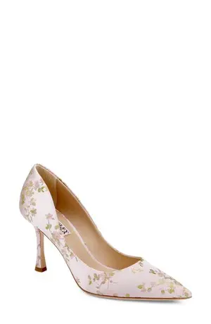 Jacquard high heel pumps
