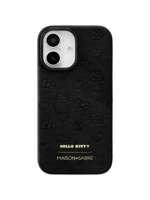 MAISON DE SABRE X Hello Kityy Logo-embossed Iphone 17 Phone Case - Black
