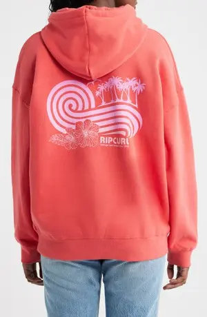 Rip Curl Relaxed-fit Heritage Hoodie - Deep Red