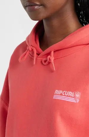 Rip Curl Relaxed-fit Heritage Hoodie - Deep Red