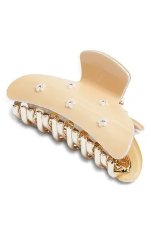 Chelsea28 Flower Detail Claw Clip - Yellow Multi