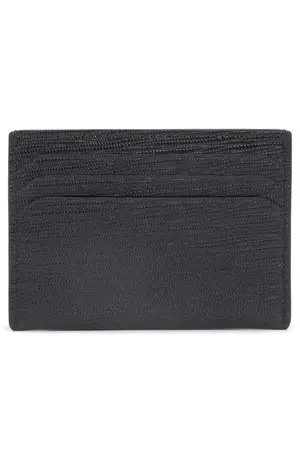 Tumi Nassau Slim Leather Card Case - Black Embossed