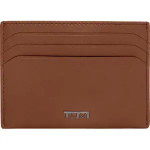 Tumi Nassau Slim Leather Card Case - Cognac