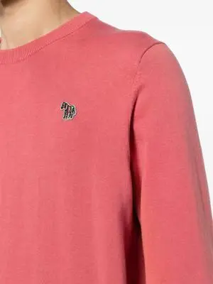 Paul Smith Logo-embroidered Cotton Sweatshirt - Pink