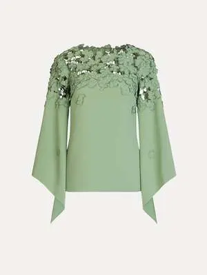 Oscar De La Renta Floral Blouses