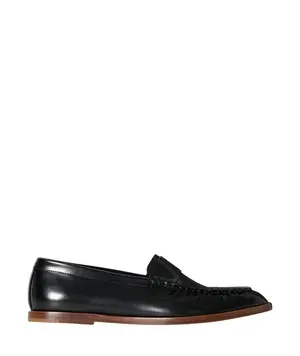 THE ROW Leather Loafers - Black