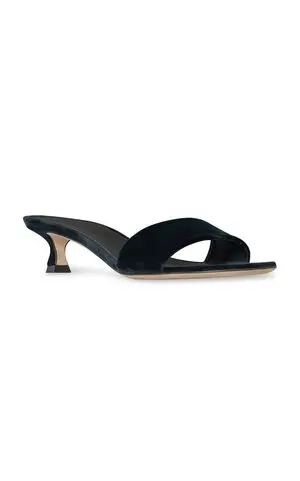 THE ROW Combo Slide Two Velvet Sandals