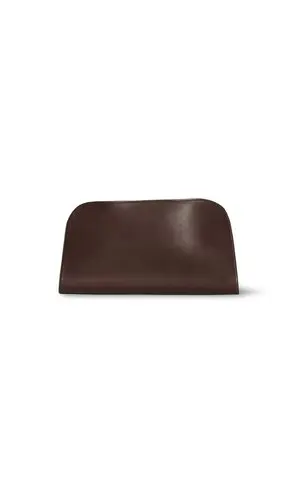 THE ROW The Row Peggy Leather Clutch Brown