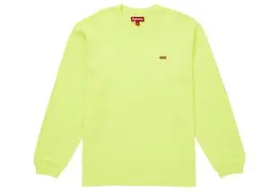 Supreme Small Box Long Sleeve Tee Shirt - Fluorescent Yellow