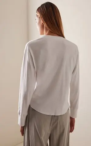 THE ROW Gano Cotton-jersey Top