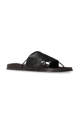 THE ROW Vivienne Leather Slide Sandals