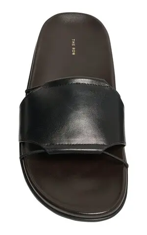 THE ROW Vivienne Leather Slide Sandals