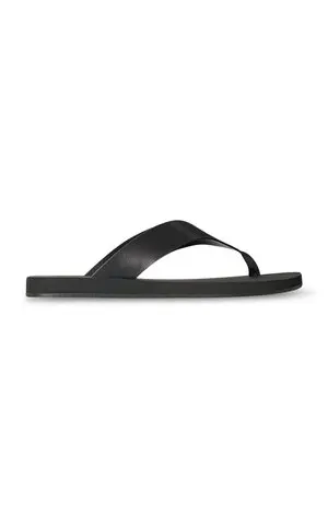 THE ROW Dune Leather Ginza Sandals - Black