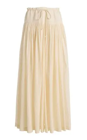 THE ROW Berenice Cotton Cheesecloth Pants - Ivory