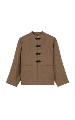 RÓHE Marie Linen Jacket - Brown