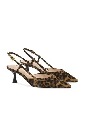 GIANVITO ROSSI Ascent Leather Slingback Pumps - Print