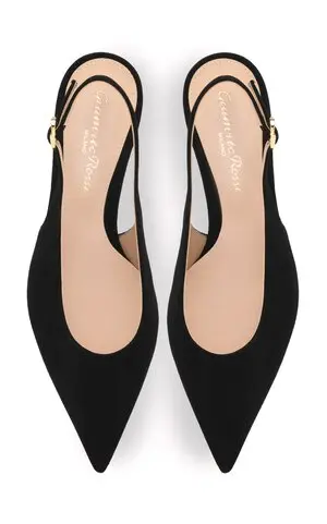 GIANVITO ROSSI Robbie Suede Slingback Pumps