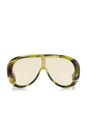 Gucci Aviator-frame Acetate Sunglasses - Brown