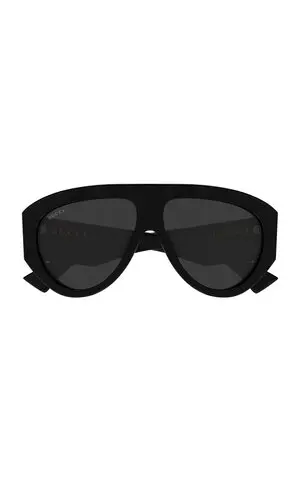 Gucci Oversized Aviator-frame Sunglasses - Grey
