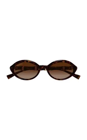 Gucci Cat-Eye Acetate Sunglasses Brown