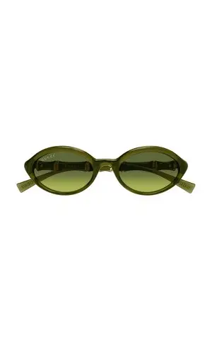 Gucci Cat-eye Acetate Sunglasses - Green