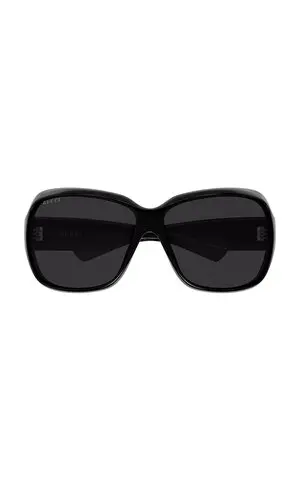 Gucci Mask-frame Acetate Sunglasses - Black