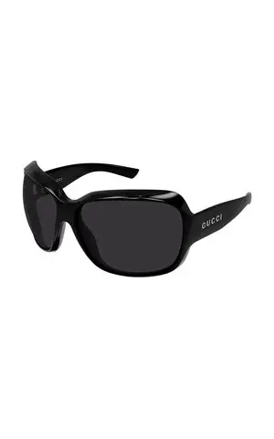 Gucci Mask-frame Acetate Sunglasses - Black