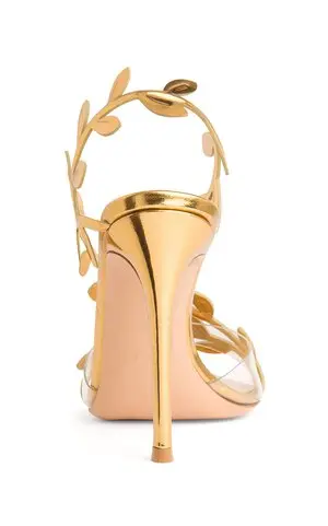 GIANVITO ROSSI Flavia Mirror-effect Leather Sandals