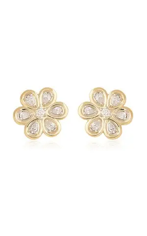 Jamie Wolf 18k Yellow And White Diamond Earrings - Gold