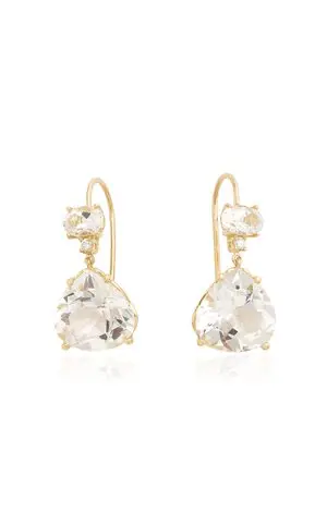 Jamie Wolf 18k Yellow Gold Topaz And Diamond Earrings - White