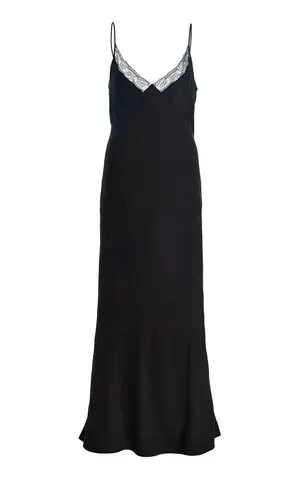 THE ROW Barina Silk Twill Maxi Dress - Black
