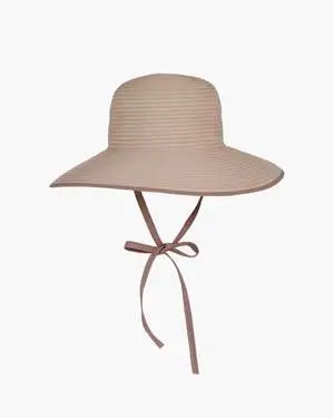 Eric Javits Ribbon Skimmer Sun Hat Taupe Mix