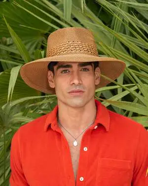 Eric Javits Squishee Straw Fedora Hat - Black