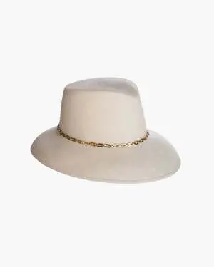 Eric Javits Hand-blocked Fedora Hat - Alabaster
