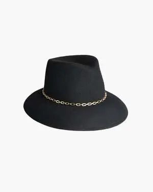 Eric Javits Hand-blocked Fedora Hat - Black