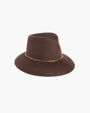 Eric Javits Hand-blocked Fedora Hat - Chestnut